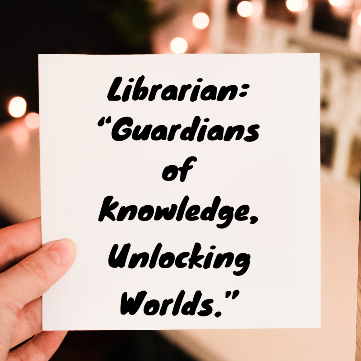 LIBRARIAN GUARDIANS OF Knowledge Unlocking Worlds Personalised Card It ...